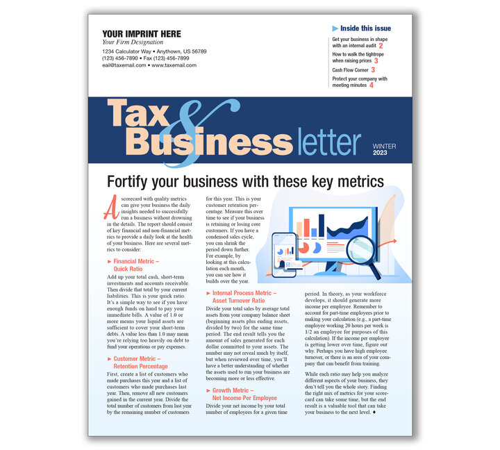Tax & Business Newsletter Subscription - Item: #33-201
