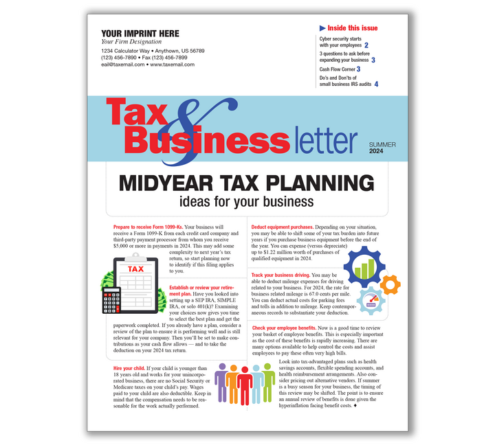 Tax & Business Newsletter Subscription - Item: #33-201