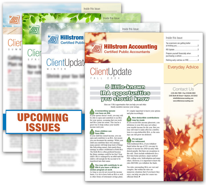 Client Update Print Newsletter Subscription - Item: #33-451