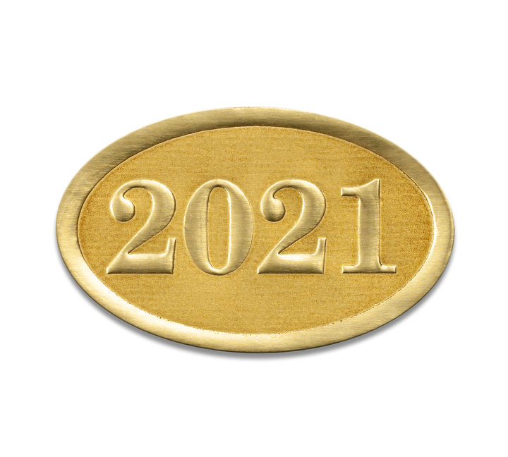 2021 Tax Year Seals (Gold) - Item: #40-2021g