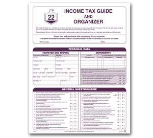 2022 Tax Guide And Organizer - Item: #01-000