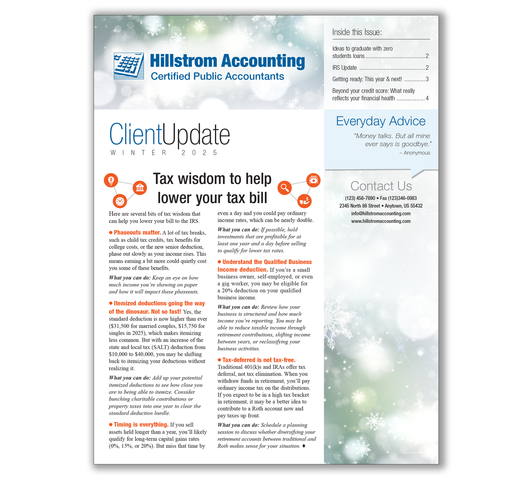 Client Update Newsletter Imp - 2025 Winter Edition - Item: #03-481