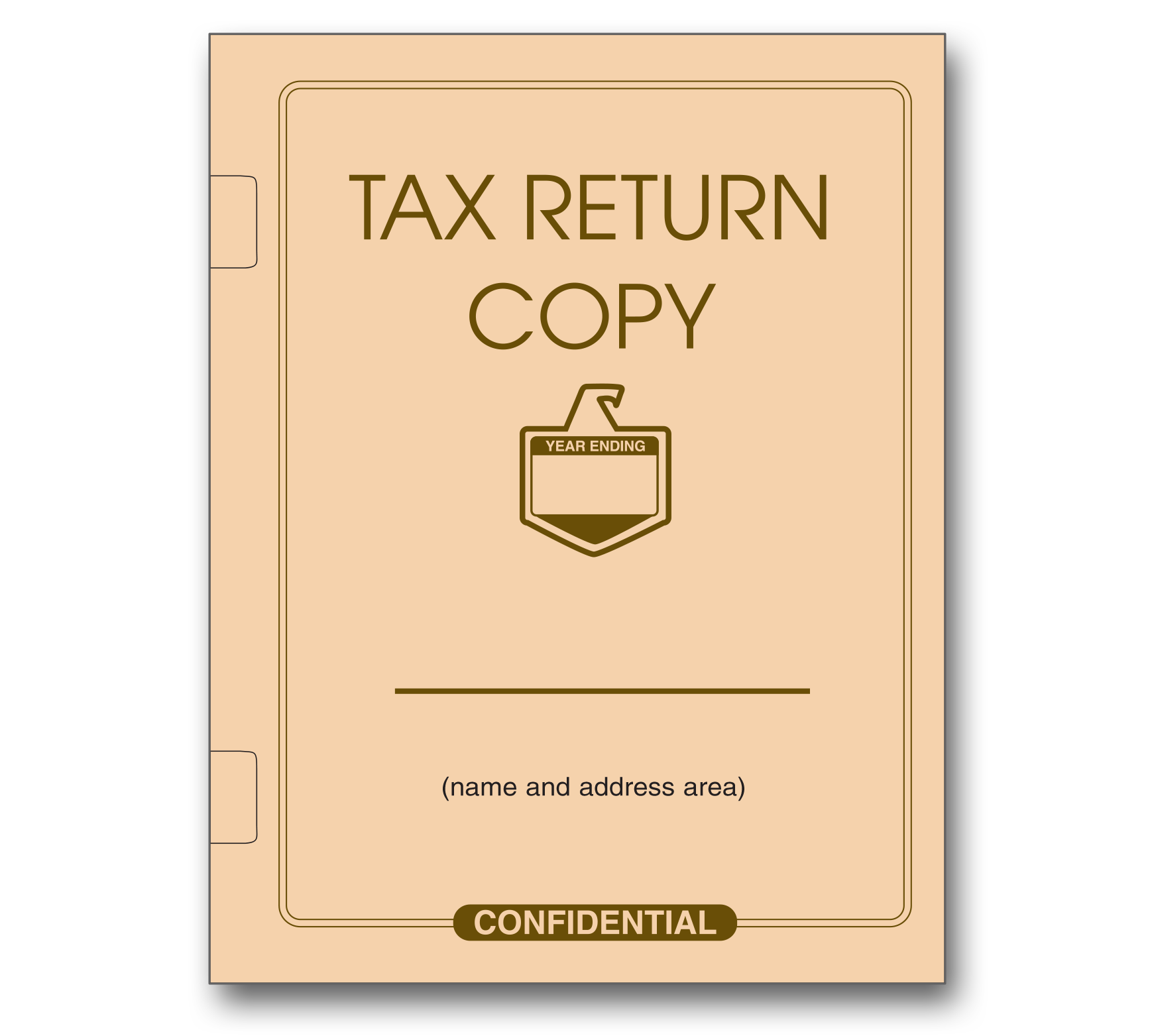 Tax Return Folders Tan/Brown Imprinted - Item: #10-001