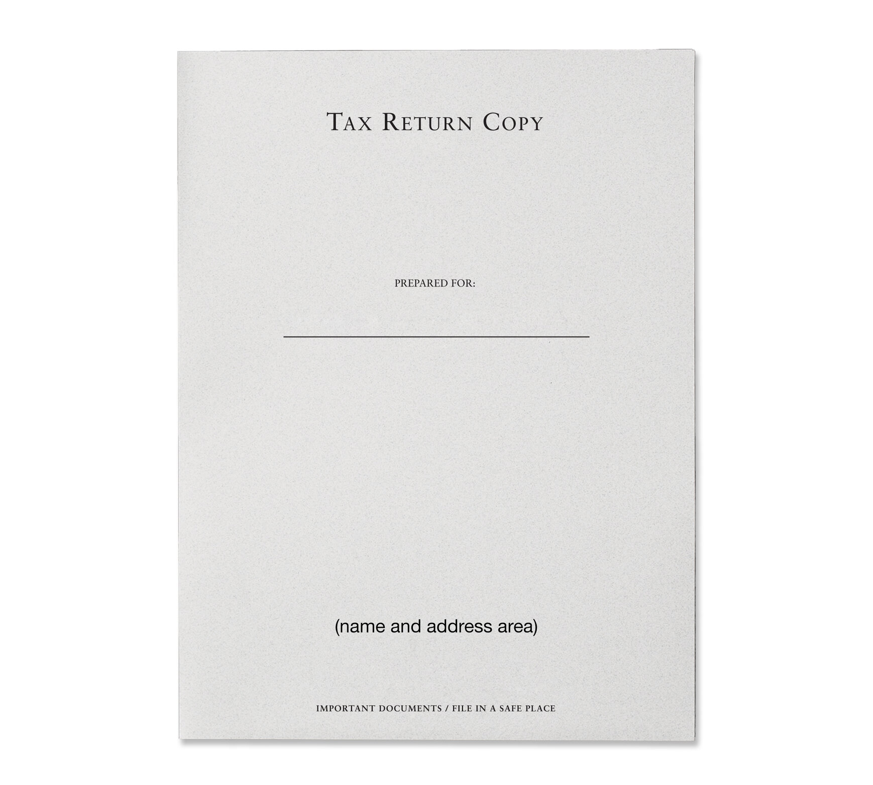 Quality Tax Return Copy Folder (imprtd) - Pepper - Item: #10-501