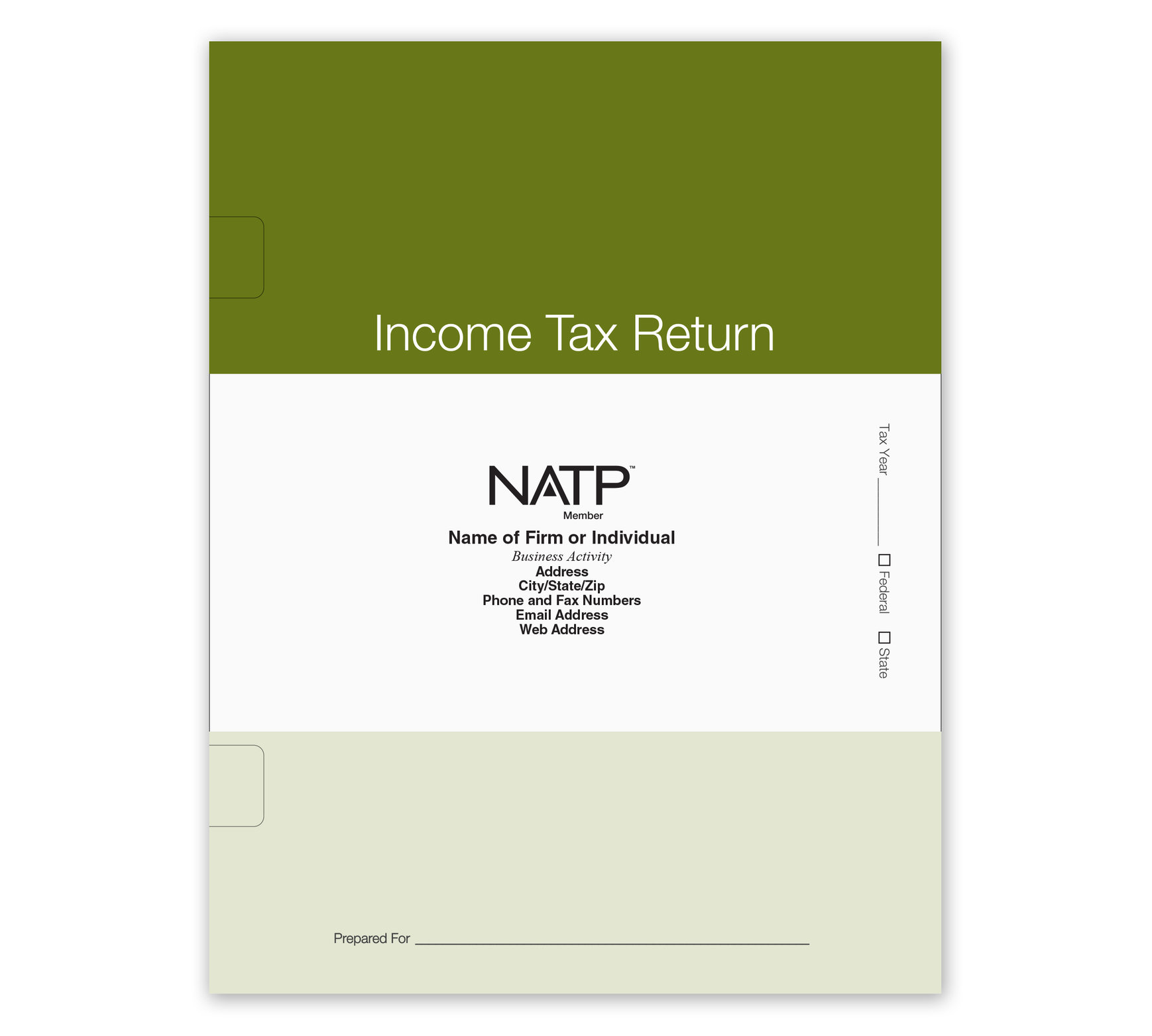 Tax Return Folders - Green Striped with Wide Spine – Personalized ...