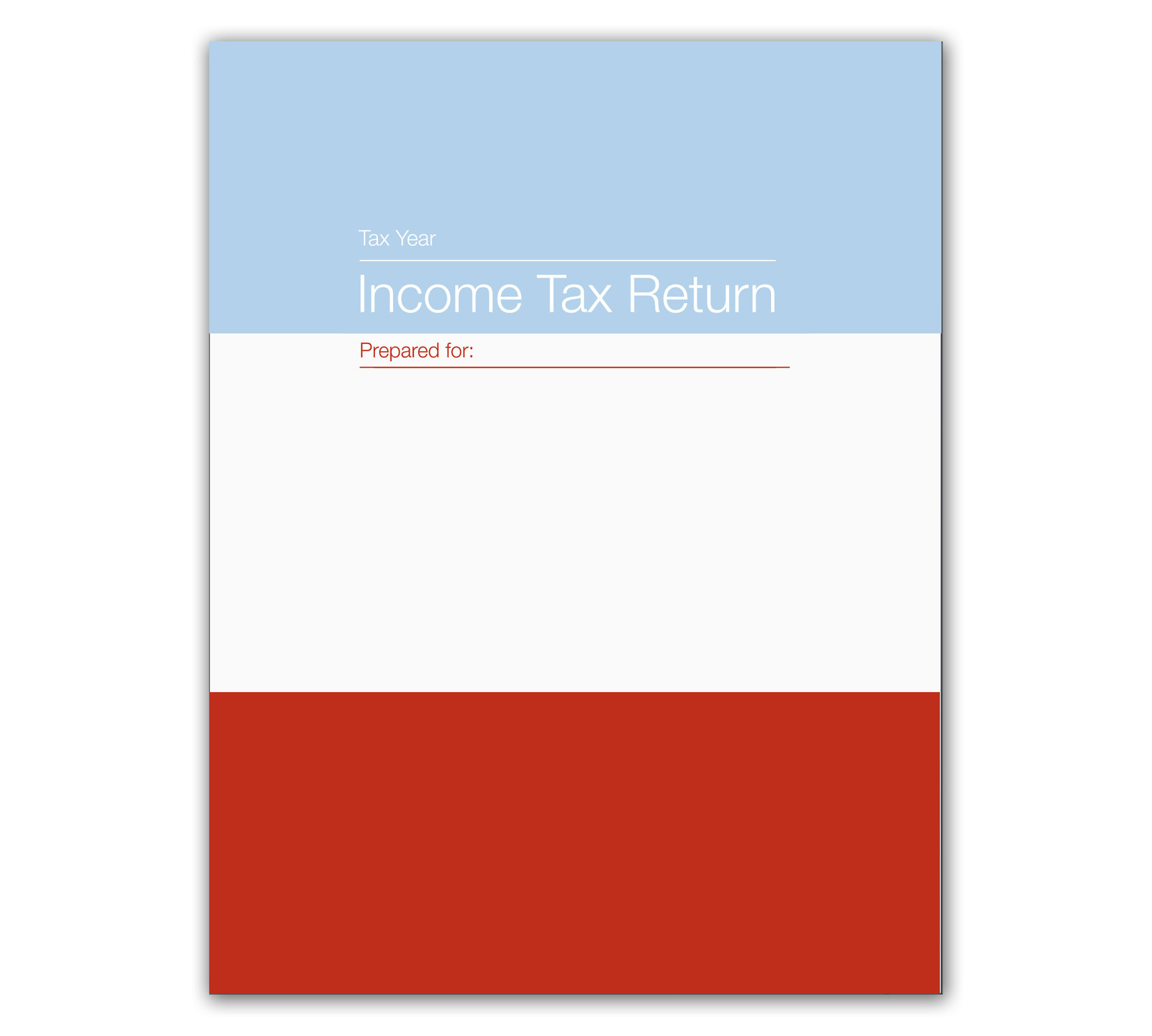 Tax Return Folders - Striped with 2 Pockets & Die Cuts - Item: #11-390