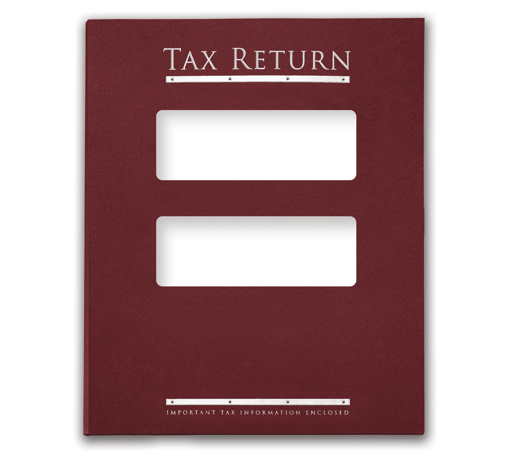 TotalTax Folder: Tax Return Embossed and Foil Center Cut Hidden Staple ...