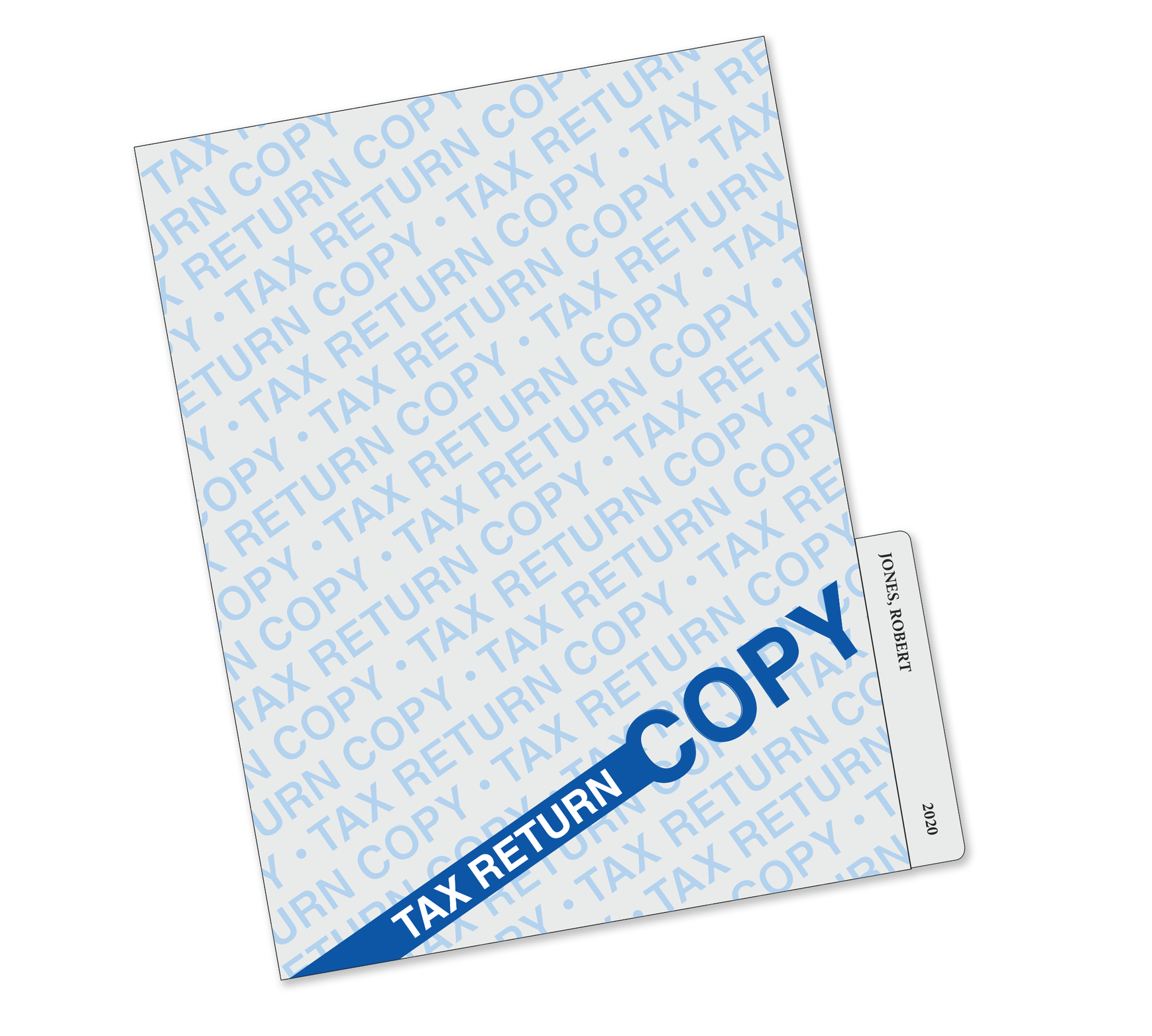 Pocket File Folder Tax Return Copy - Item: #14-000