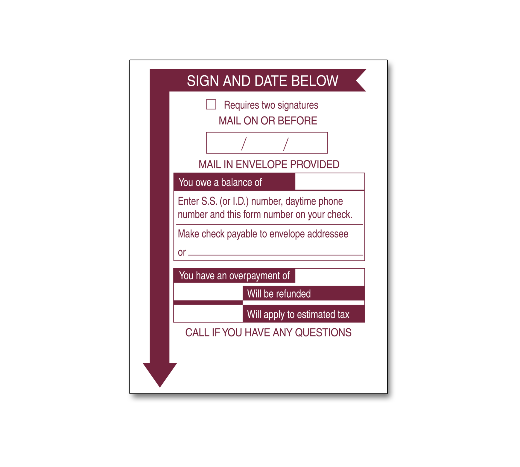 Sign/Date Below Post-it Note Pad - Item: #16-200