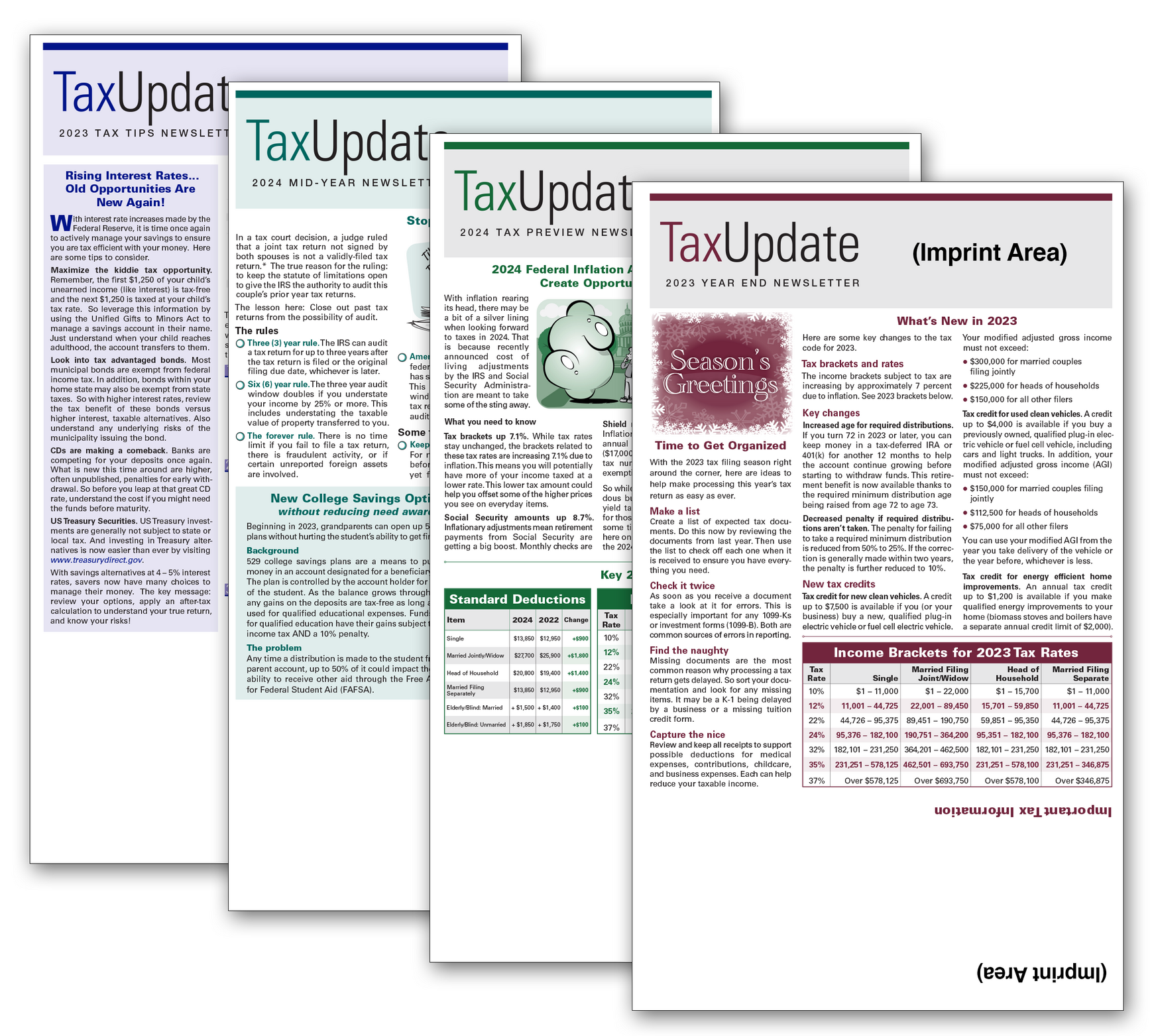SELF-Mailer Tax Update Newsletter-SUBS imprinted - Item: #33-101
