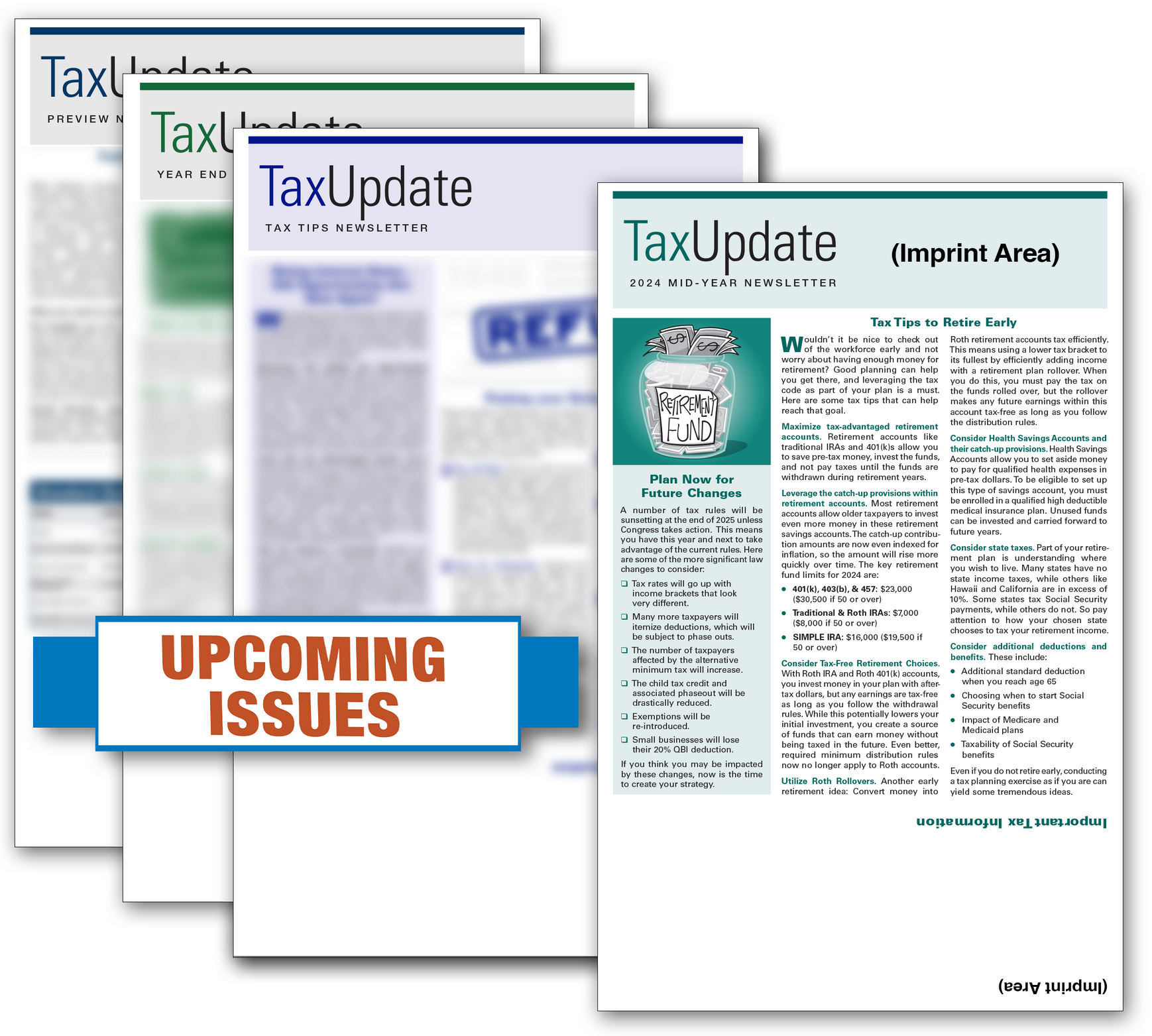 SELF-Mailer Tax Update Newsletter-SUBS imprinted - Item: #33-101