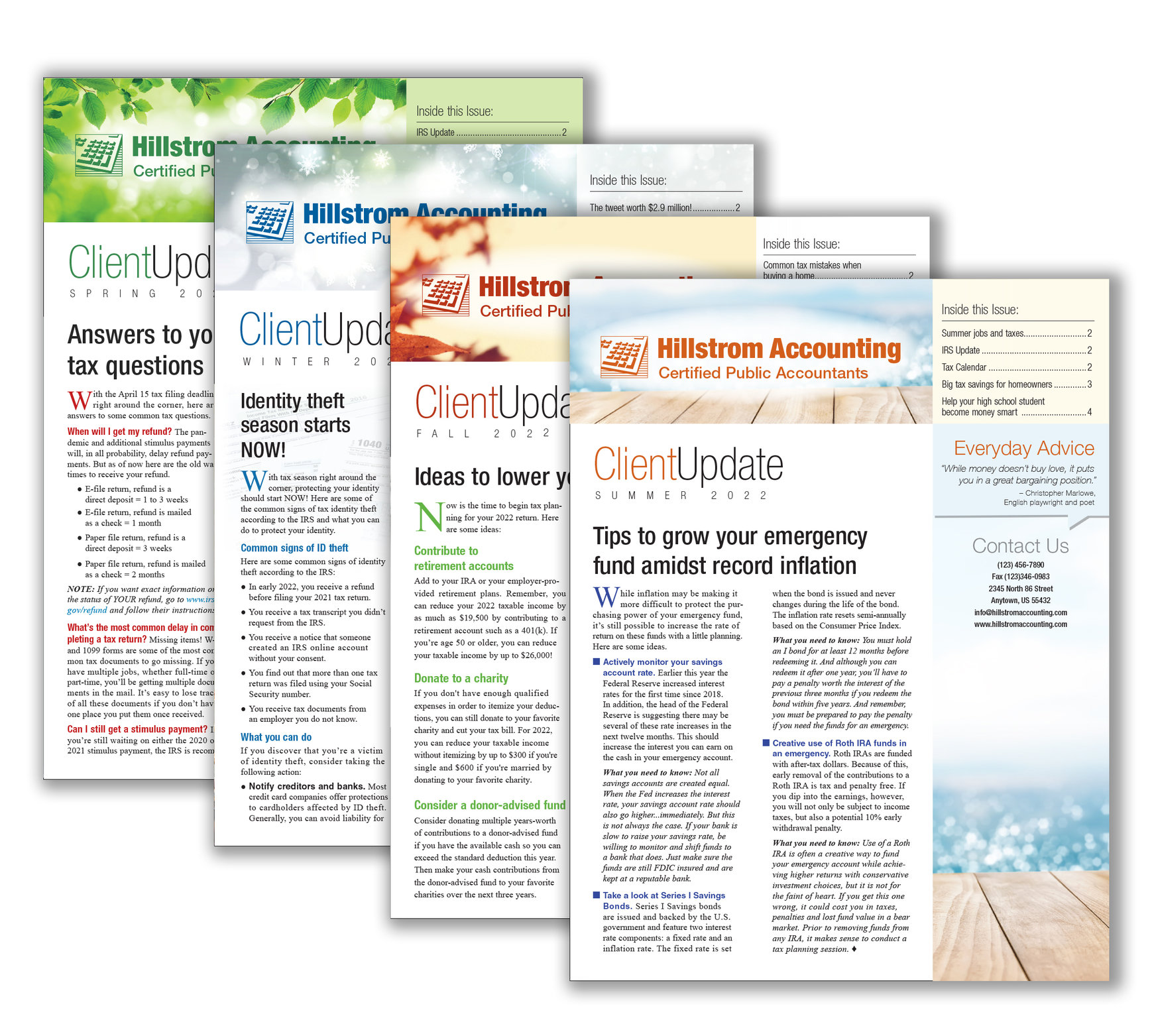 Client Update Print Newsletter Subscription - Item: #33-451