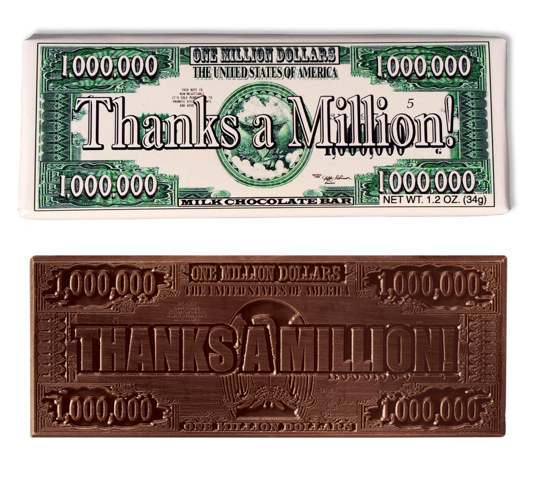 "Thanks a Million!" Milk Chocolate Bars - Item: #70-472