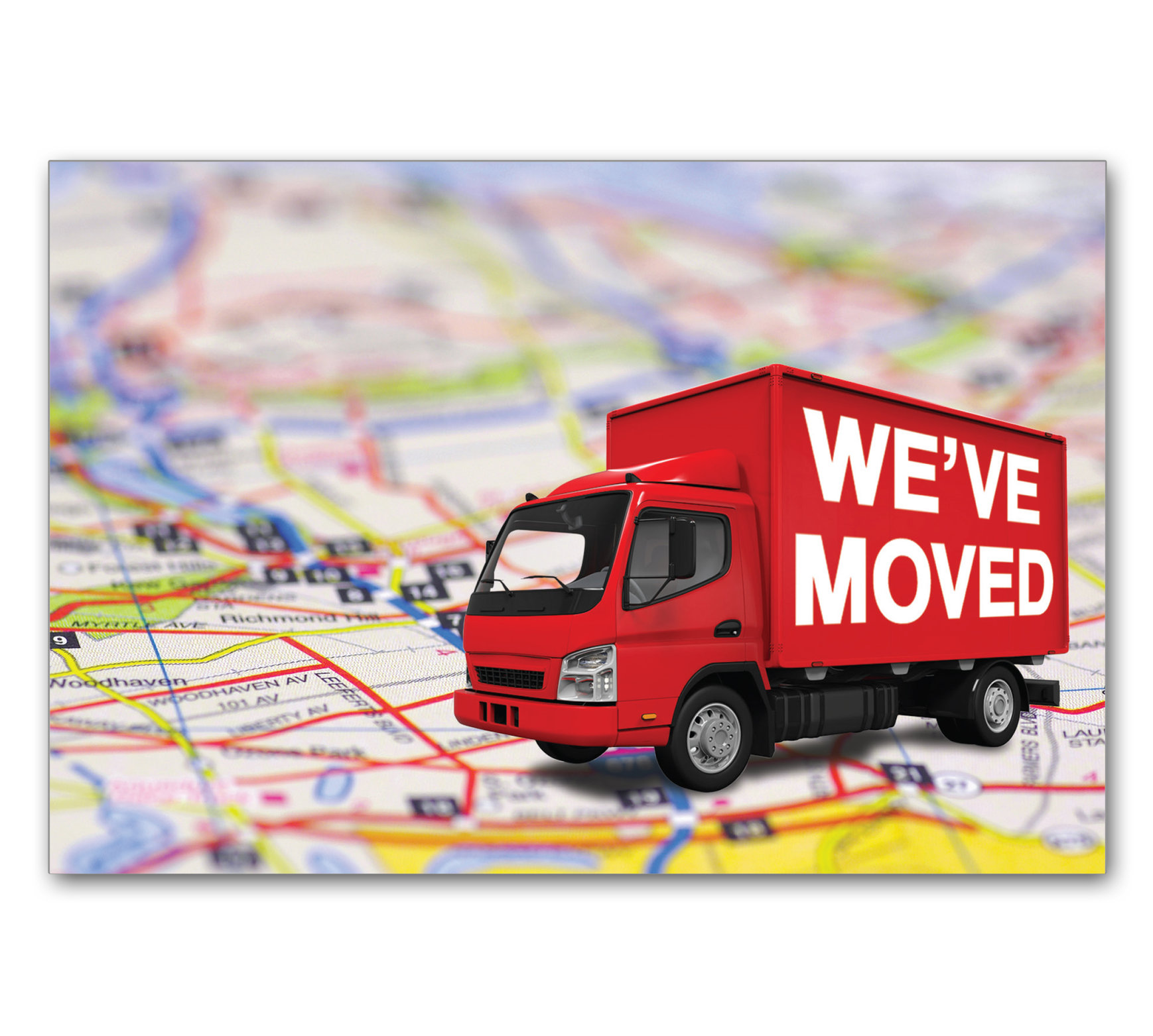 Red Moving Truck Postcard (25/Pack) - Item: #70-775