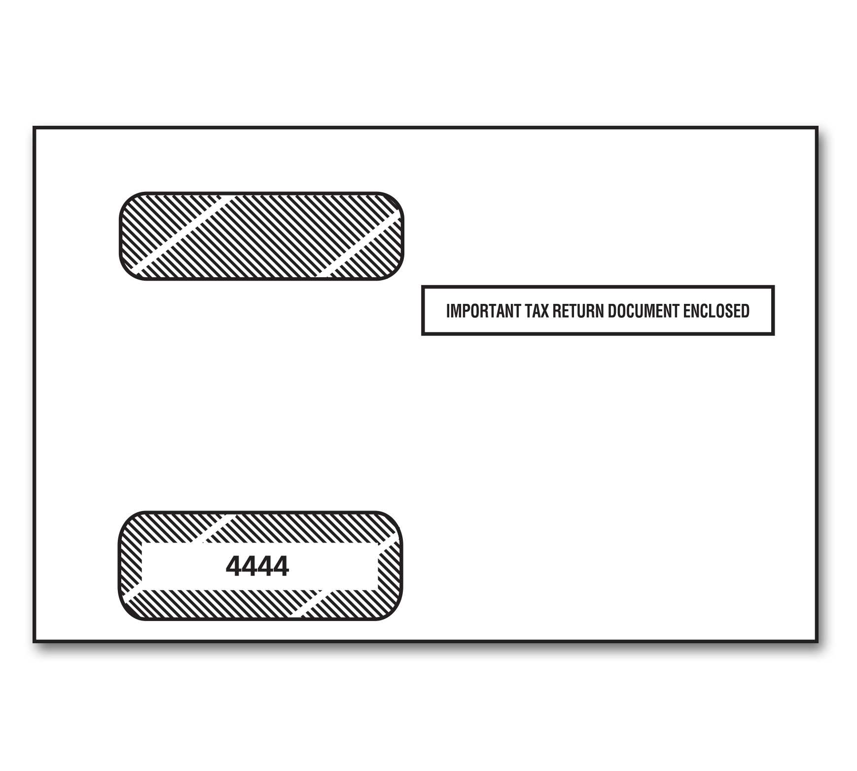 Double Window Env. for 4-up Horizontal W-2's - Item: #82-44441