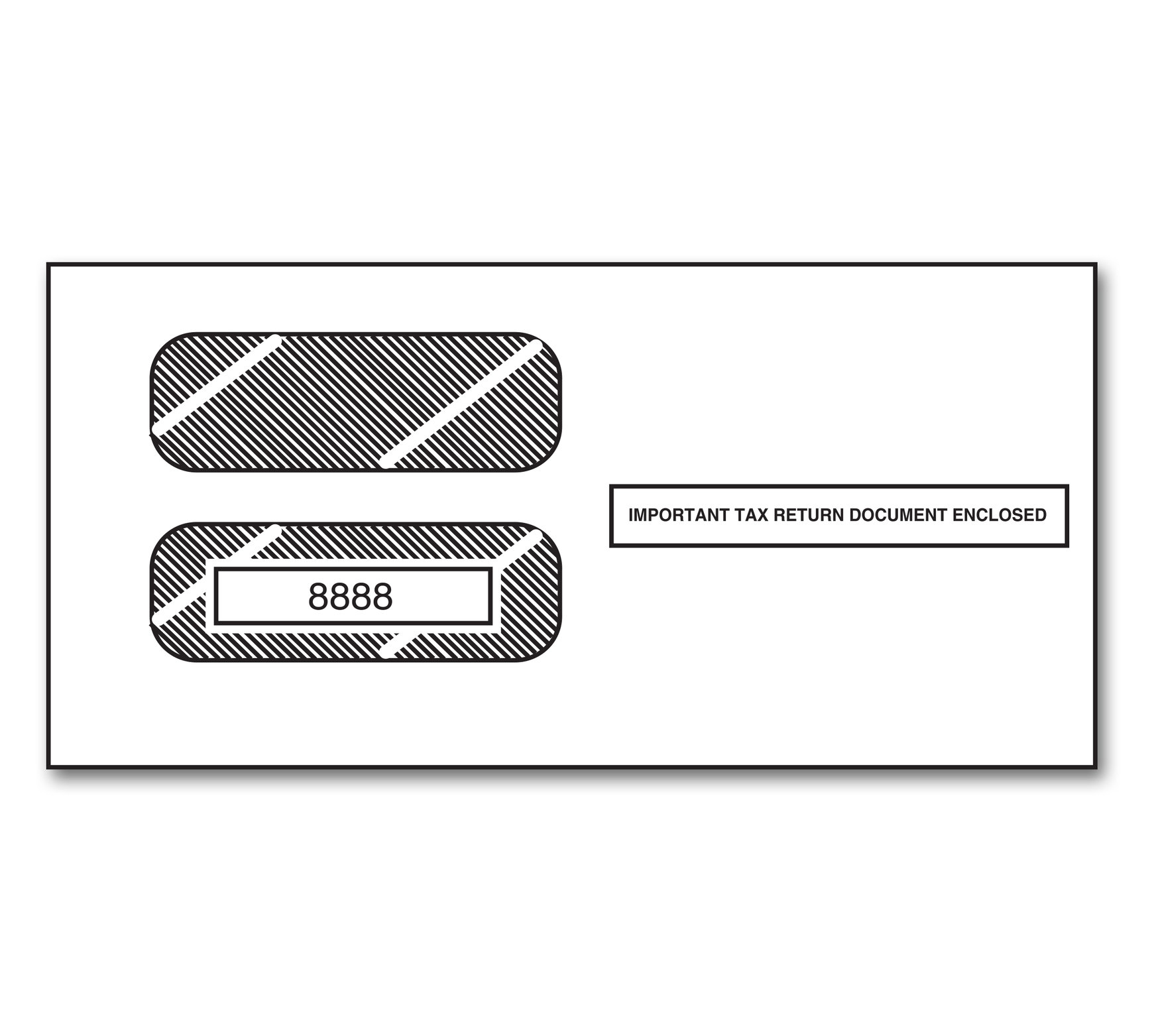 Double Window Env. for 3-up 1099's (stub on) - Item: #89-88881