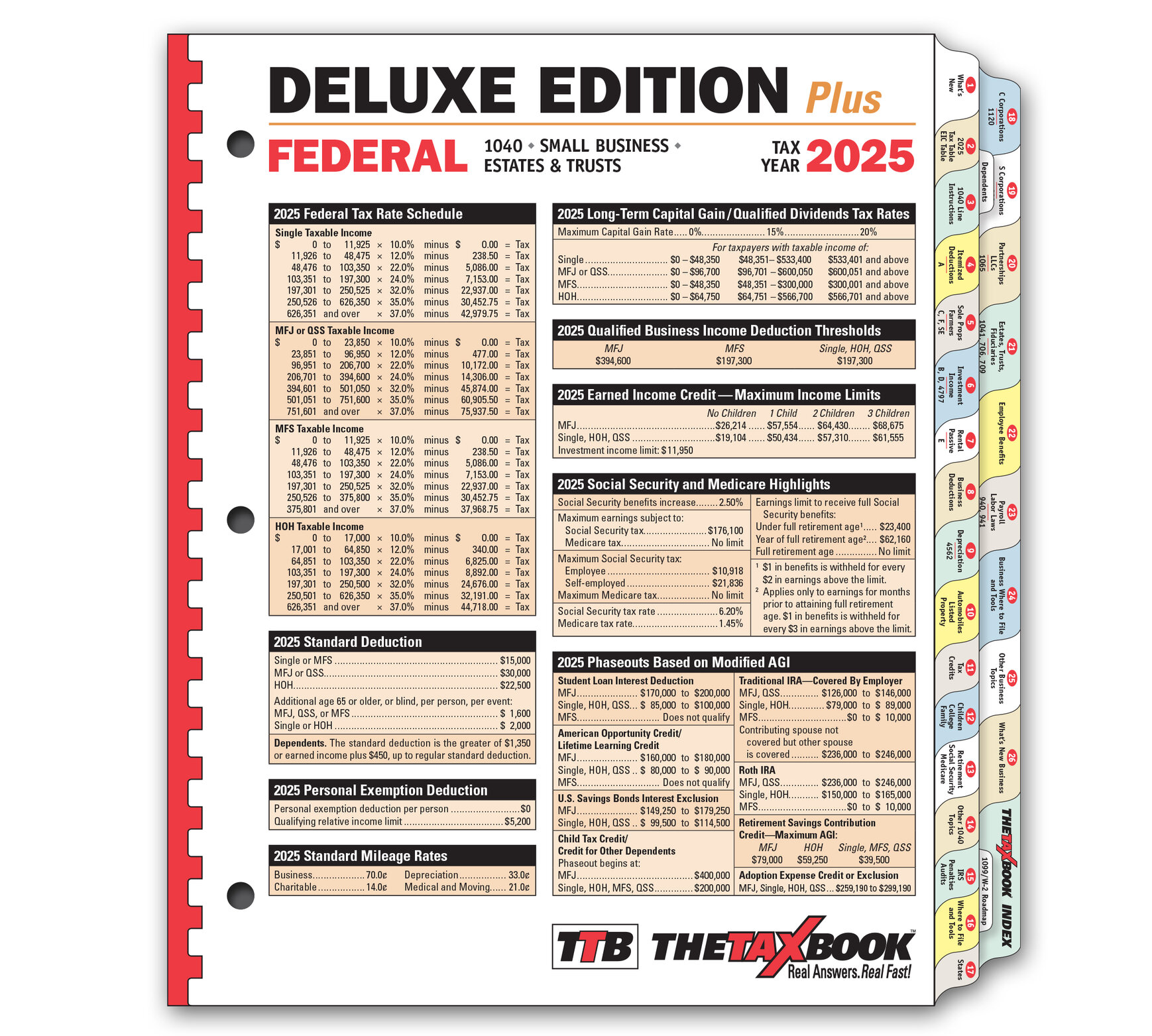 The TaxBook Deluxe Edition 2025 - Item: #90-211